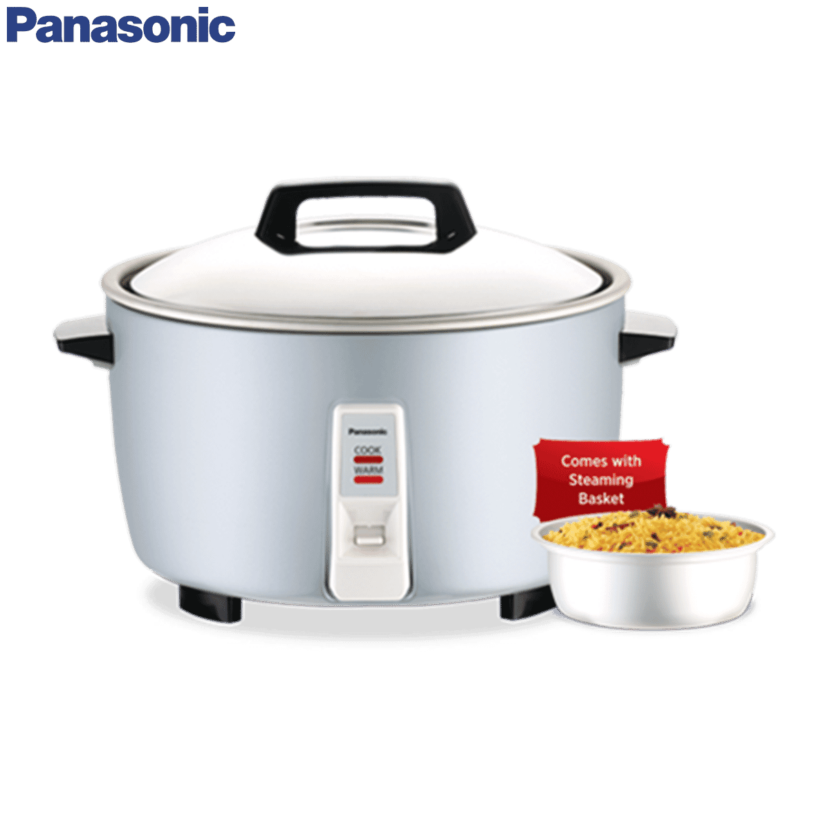 Panasonic SR-932D(SILVER) 3.2 ltr Drum cooker with Double heating coil ...