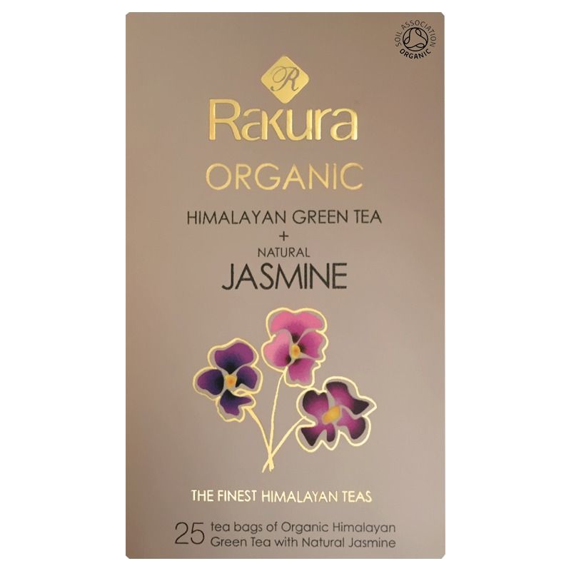 Rakura Himalayan Organic Green tea +Natural Jasmine 100 tea bags (Envelope)