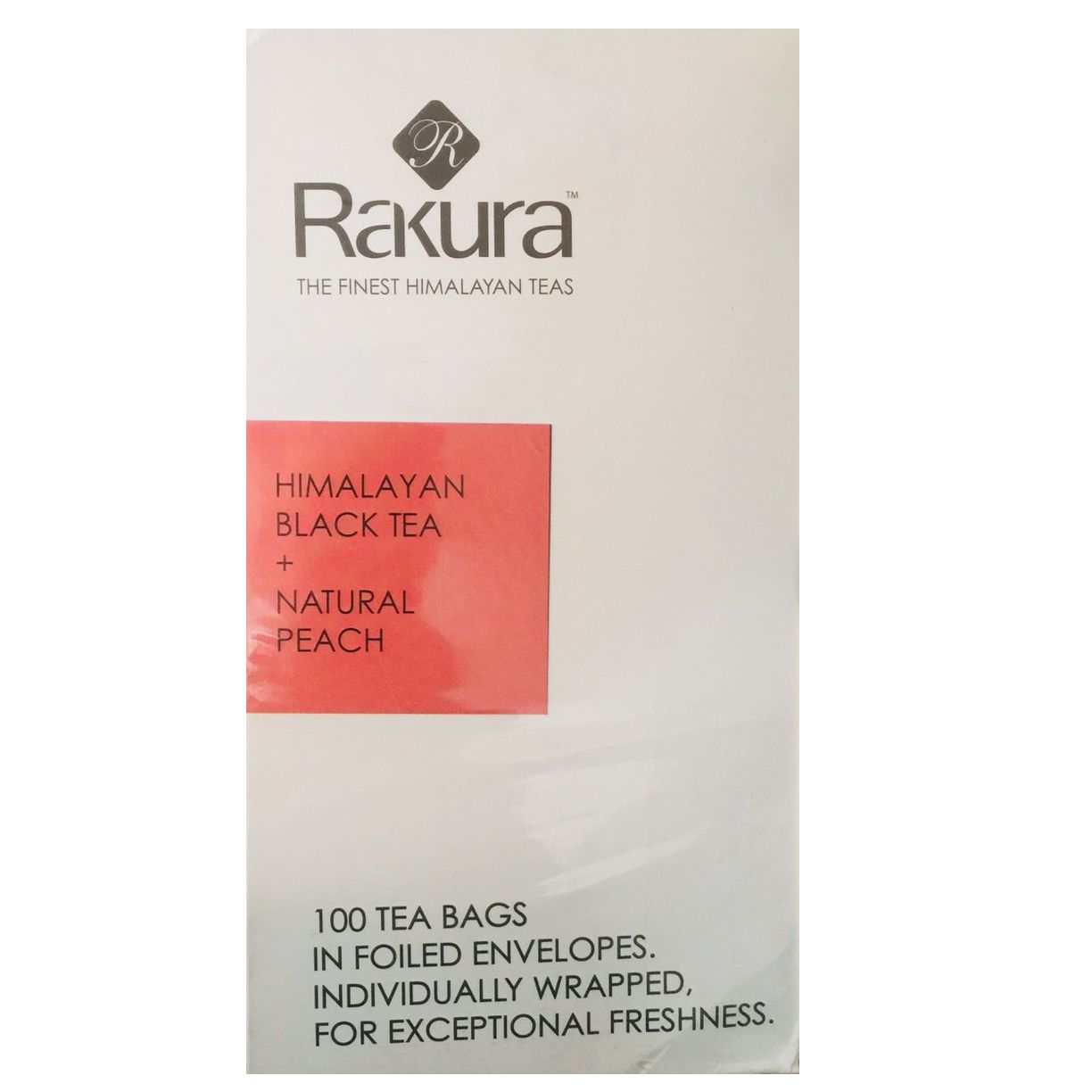 Rakura Himalayan Black Tea Natural Peach 100 Tea Bags