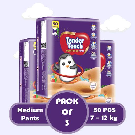 Tender Touch Premium Diapers M-50 (pack Of 3)