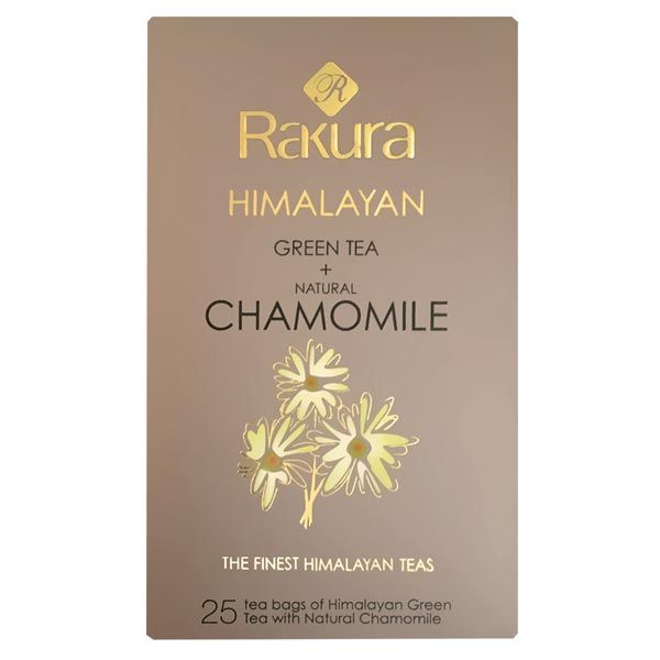 Rakura Himalayan Green Tea + Natural Chamomile 100 Tea Bags (Envelope)