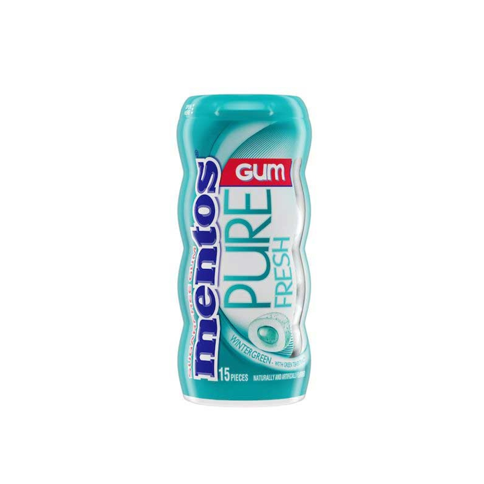 Mentos Pure Fresh Wintergreen Sugar Free Curvy Bottle Wintergreen ...